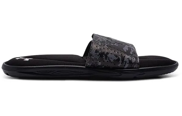 Under Armour Ignite 6 Graphic Strap Slides - Black/gray