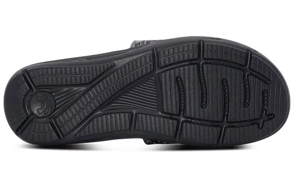 Under Armour Ignite 6 Graphic Strap Slides - Black/gray