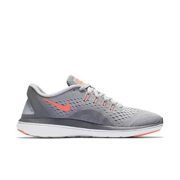 Nike Flex 2017 Rn Athletic Sneakers - Wolf Grey/sunset Glow