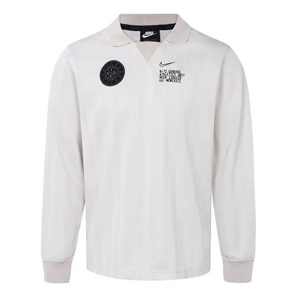 Nike Long Sleeves Collar Tee 'cream Beige Oregon - Default Colorway