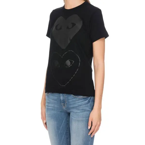 Play Comme Des Garcon Double Heart T-shirt