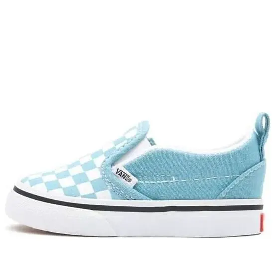 VANS Checkerboard Slip-on Shoes - White/blue