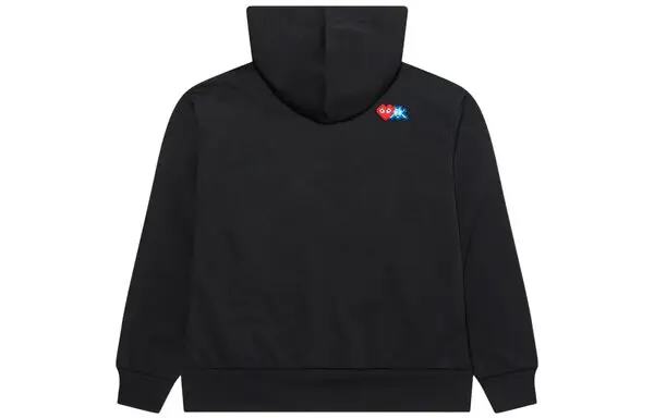 Play Comme Des Garcon X Invader Pixel Heart Full Zip Hoodie - Black