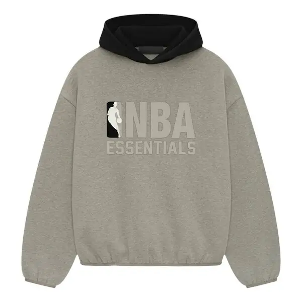 Fear Of God X Nba Hoodie 'warm Heather Black - Warm Heather/black