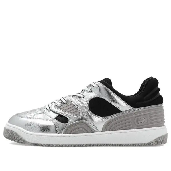 Gucci Basket Sneakers - Silver Black