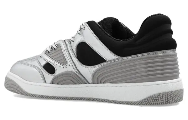 Gucci Basket Sneakers - Silver Black