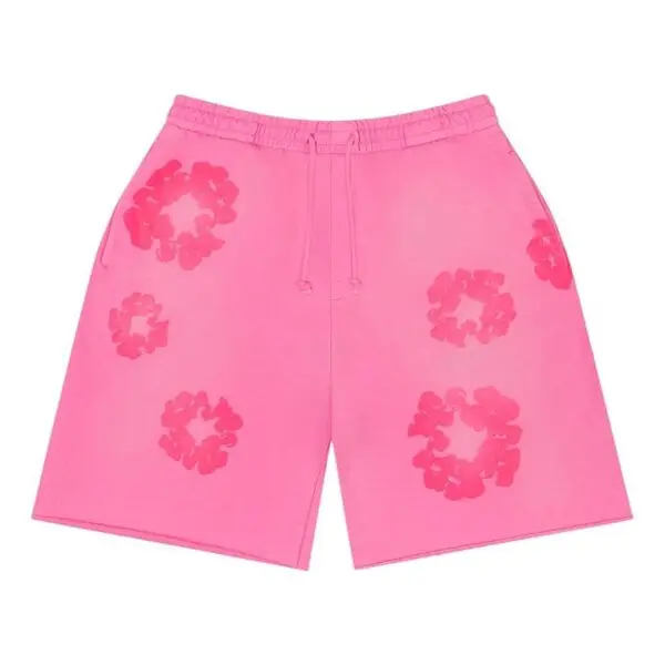 DENIM TEARS Cotton Wreath Sweat Shorts - Pink