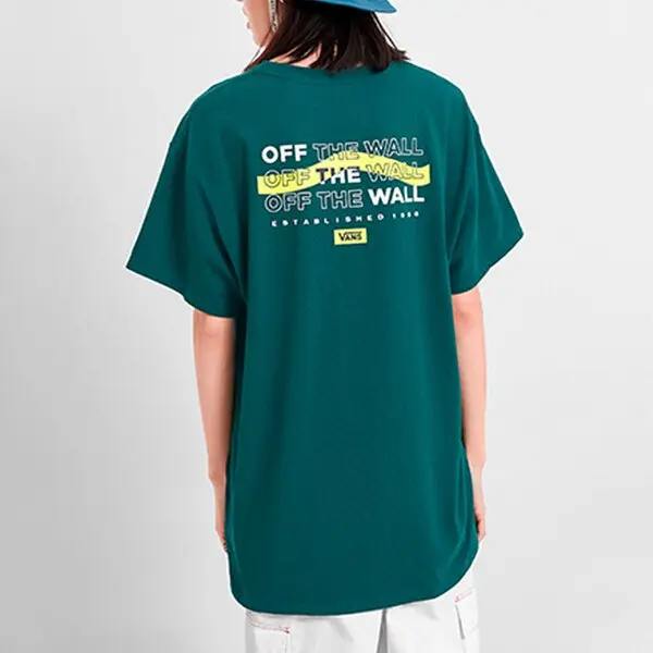 VANS Alphabet Printing Casual Short Sleeve Couple Style