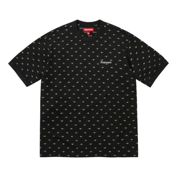 Supreme Ss26 Hearts Intarsia Ringer T-shirt - Black