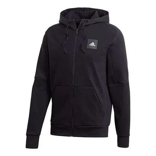 Adidas Mhs Fz Sta Sports Hooded Knitted Jacket - Black