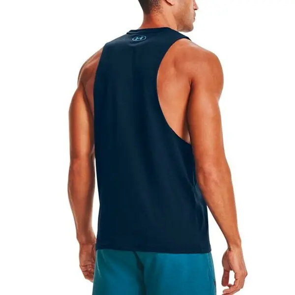Under Armour Project Rock Sleeveless Graphic Tank Top - College Navy