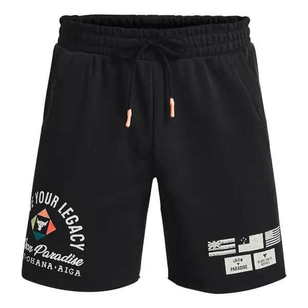 Under Armour Project Rock Heavyweight Terry Shorts - Black