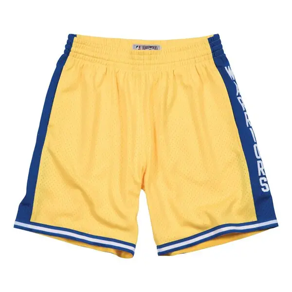 Mitchell & Ness X Nba Golden State Warriors 1974-75 Swingman Shorts - Yellow/blue
