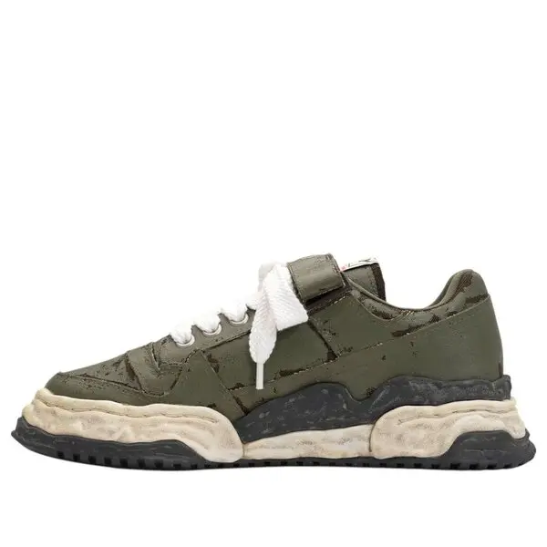Mihara Yasuhiro X Keith Og Sole Film Attached Canvas Low Top Sneakers - Khaki
