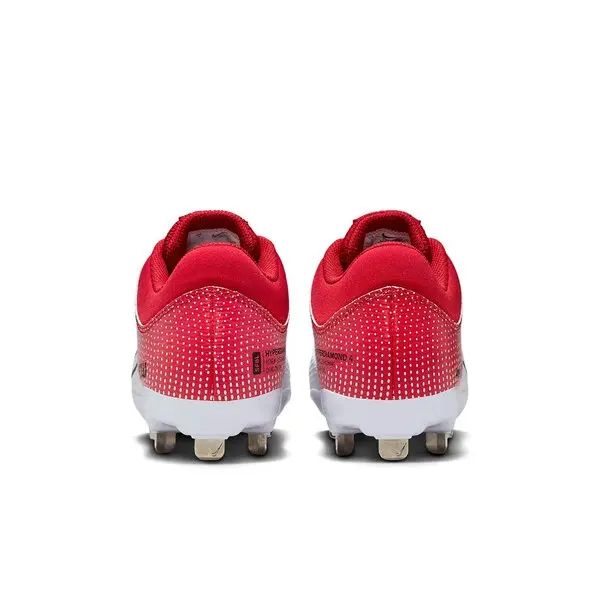 Nike Hyperdiamond 4 Pro Athletic Cleats - University Red/white/volt