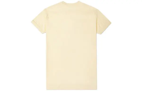 CONVERSE Logo Embroidered Loose Casual Mid-length Short Sleeve Asia Sizing - Light Yellow