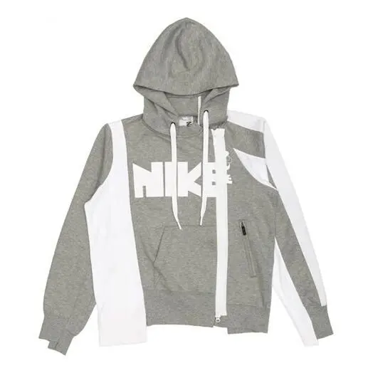 Nike X Sacai Double-zip Hoodie - Grey