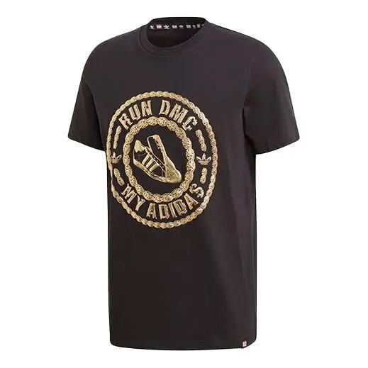 Adidas Originals Run-dmc Graphic Print T-shirt - Black