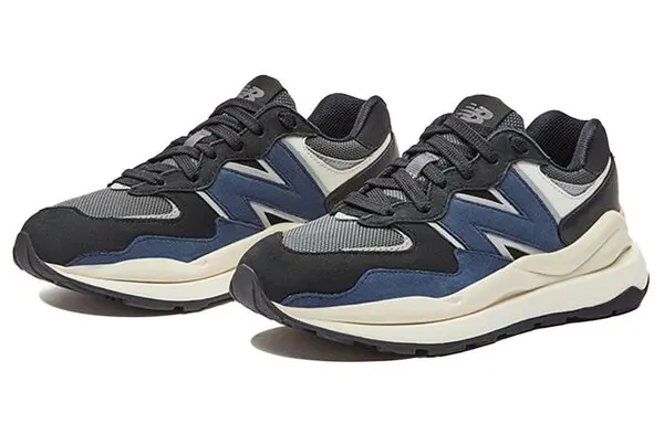 NEW BALANCE 57/40 Lace Up Sneakers - Black/navy Blue/gray