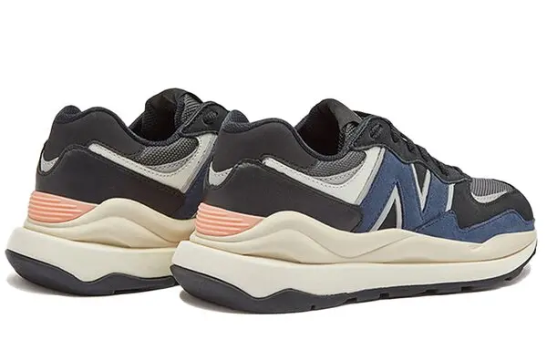 NEW BALANCE 57/40 Lace Up Sneakers - Black/navy Blue/gray
