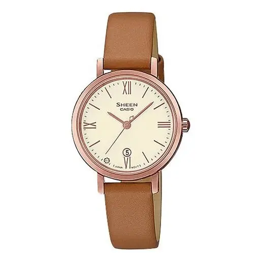 Casio Sheen Analog Quartz Watch With Sapphire Crystal - Brown