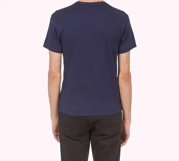 Play Comme Des Garcon Play Logo Tee 'navy White - Blue