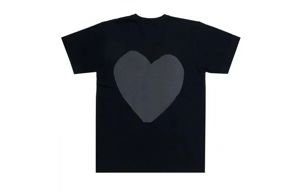Play Comme Des Garcon Heart Shape Printing Short Sleeve Tee