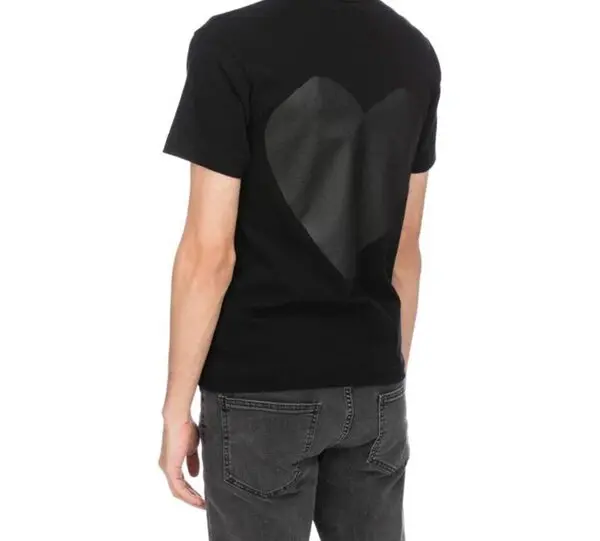 Play Comme Des Garcon Heart Shape Printing Short Sleeve Tee
