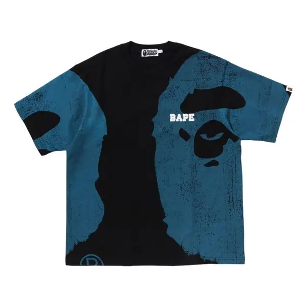 A BATHING APE Water Print College Relaxed Fit T-shirt - Black