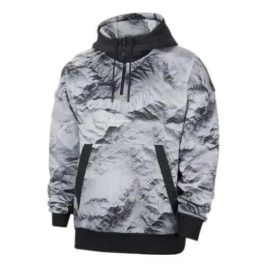 JORDAN Alphabet Printing Half Zipper Colorblock Casual