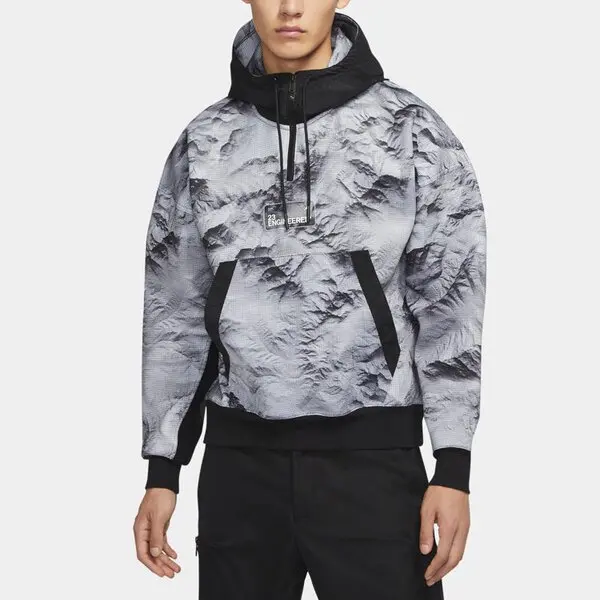JORDAN Alphabet Printing Half Zipper Colorblock Casual