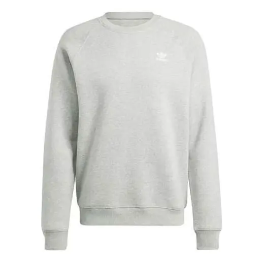 Adidas Trefoil Essentials Crewneck Sweatshirt - Medium Grey Heather
