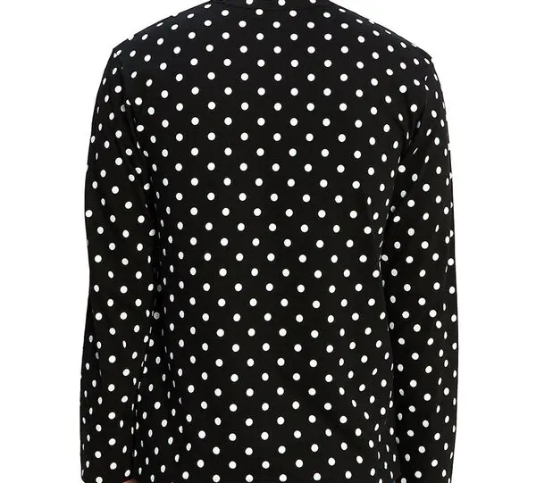 Play Comme Des Garcon Polka Dot Long Sleeves Tee White