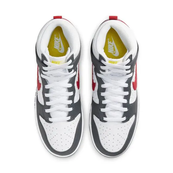 Nike Dunk High "embossed Basketball - White/grey/red