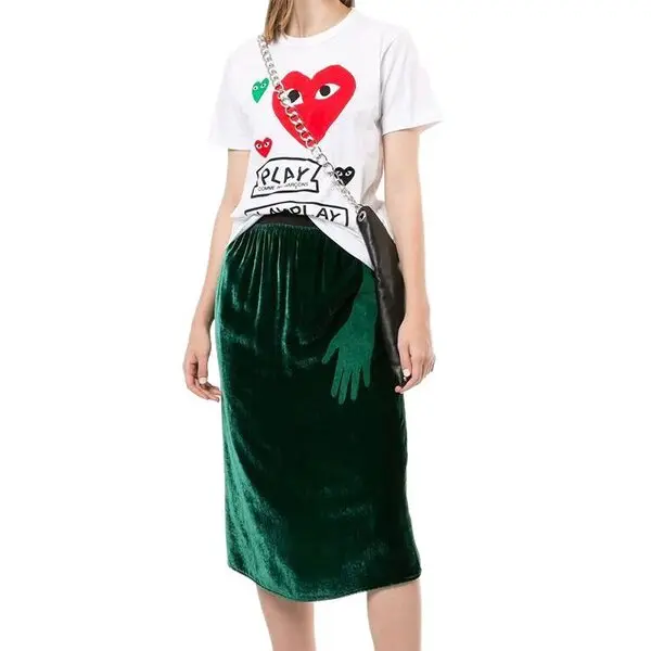 Play Comme Des Garcon Short-sleeve T-shirt With Multi-logo Print