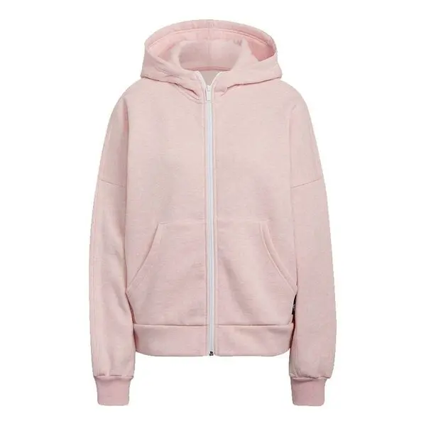 Adidas Sportswear Studio Lounge Fleece Zip-up Jacket - Pink