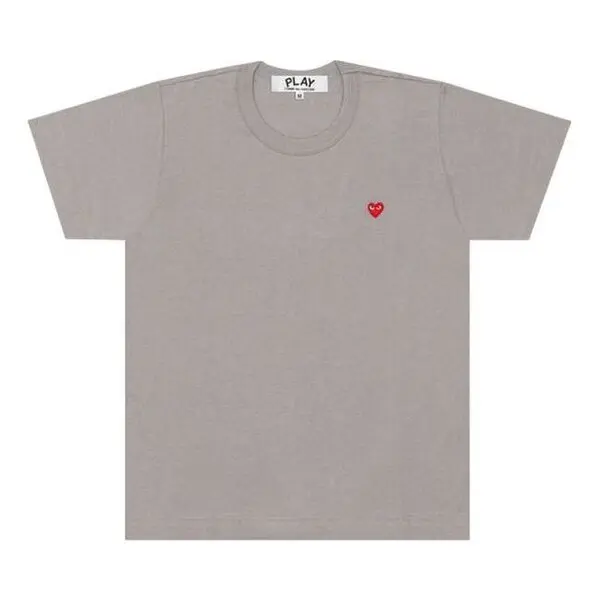 Play Comme Des Garcon Fw25 Small Heart T-shirt - Grey