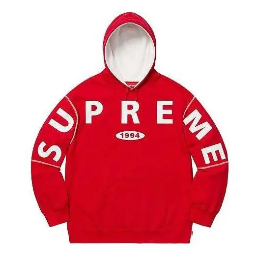 Supreme Fw19 Week 1 Spread Logo Hooded Sweatshirt - Red