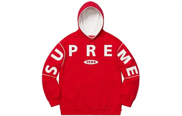 Supreme Fw19 Week 1 Spread Logo Hooded Sweatshirt - Red