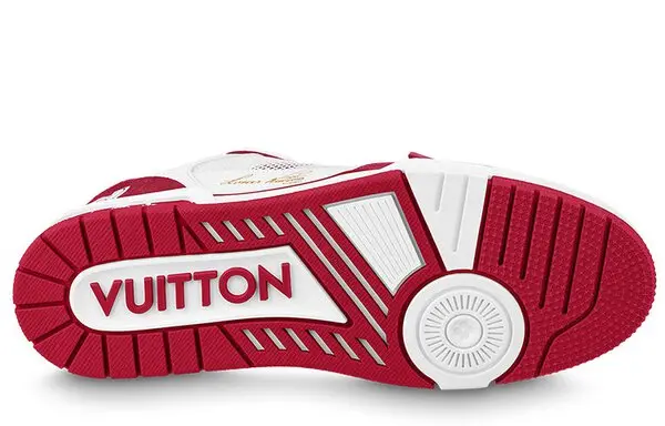LOUIS VUITTON Trainer High Top Sneakers - White/red