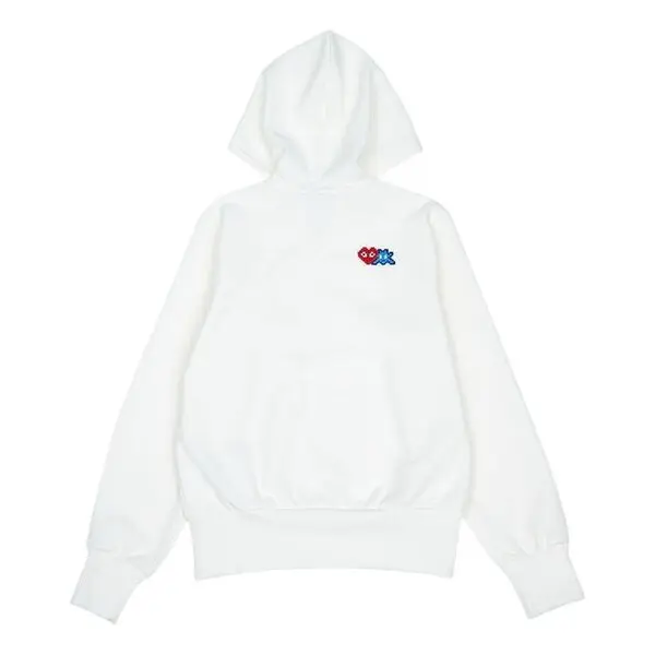 Play Comme Des Garcon Fw25 X Invader Zipped Hoodie - White
