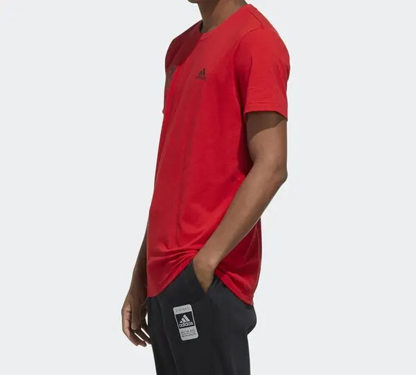 Adidas Alphabet Logo Printing Short Sleeve Red - Light Red