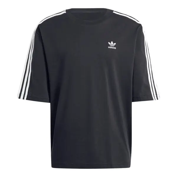 Adidas Adicolor Oversized T-shirt Asia Sizing 'black White - Black/white