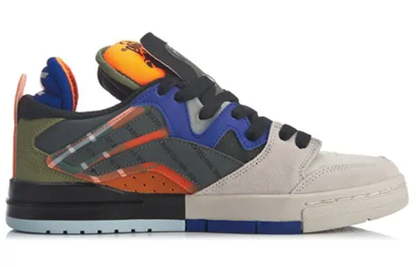 LI-NING Classic Skateboarding Low Top Sneakers - Grayorange