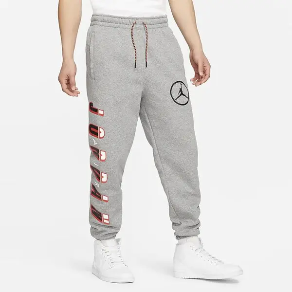 JORDAN Large Logo Casual Fleece Sports Pants/trousers/joggers Gray - Grey