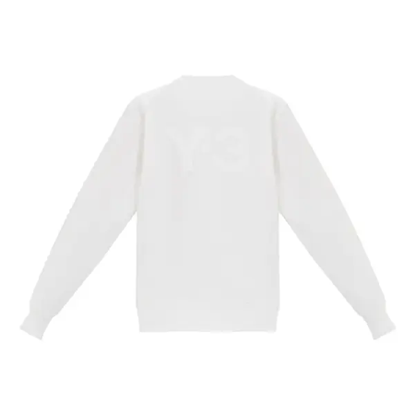 Adidas Y-3 Crew Neck Sweatshirt With Back Logo - Core White