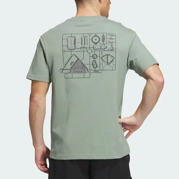 Adidas Campyx Short Sleeve Graphic T-shirt - Silver Green