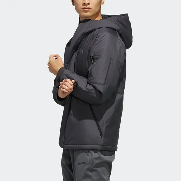 Adidas Xplr Insulated Hooded Jacket With Logo Detail