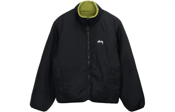StÜssy Reversible Sherpa Jacket - Green/black
