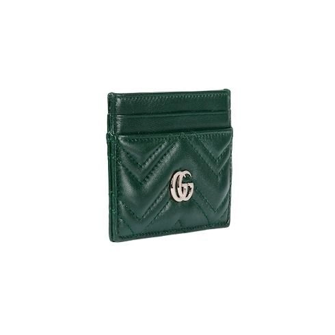 Gucci 26 Gg Marmont Card Holder Wallet - Green